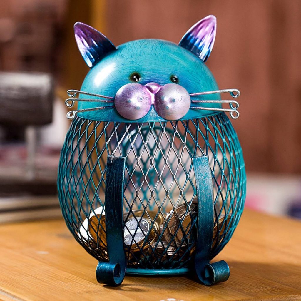 Blue Cat Money Box Delightful gift kids money box cool piggy bank