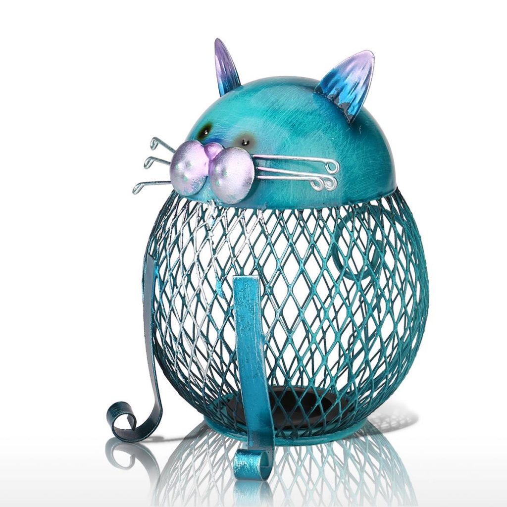 Blue Cat Money Box Delightful gift kids money box cool piggy bank