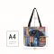 Tote canvas bag ginger cat - great present for cat mum or girls loving cats
