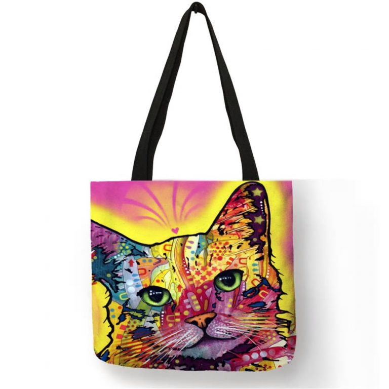 Tote Bags Cat inspired design; Perfect birthday gift for cat lovers