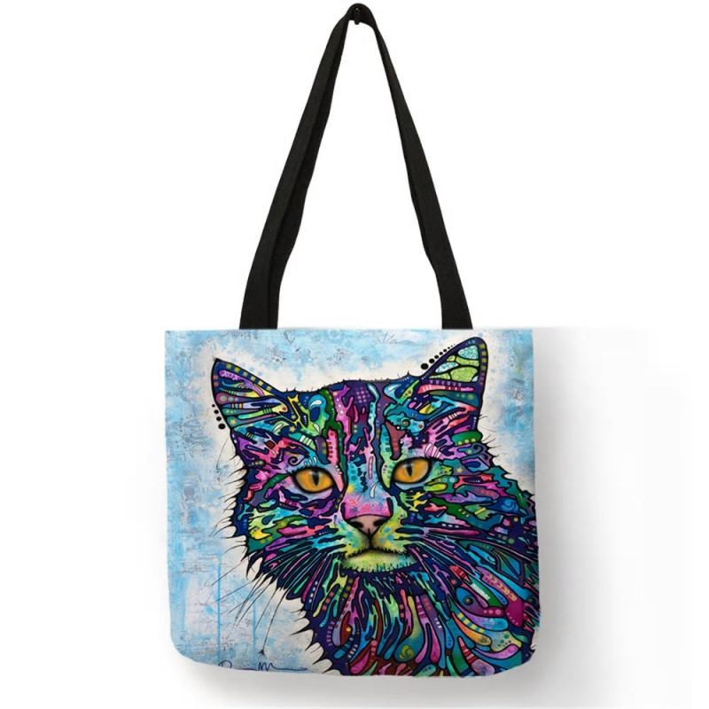 Tote Bags Cat inspired design; Perfect birthday gift for cat lovers